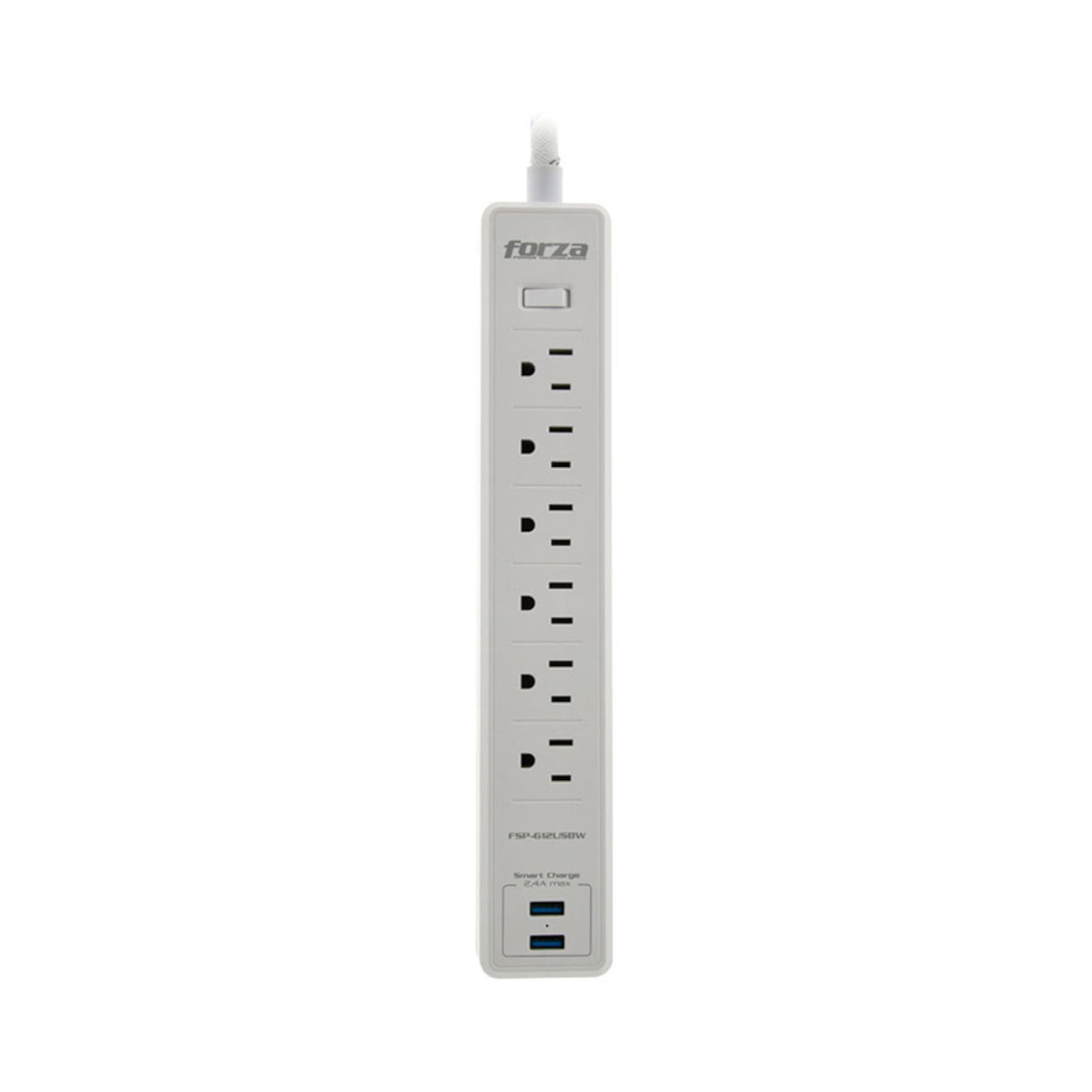 Forza Surge Protector 6 Outlets w USB White – Better Deals